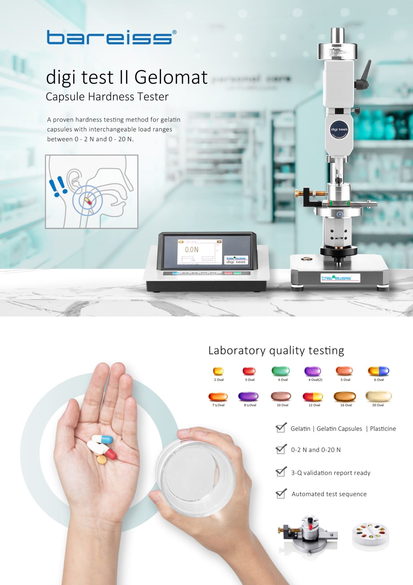 GELOMAT - Automatic Capsule and Soft Gel Hardness Tester